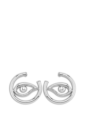 Ninon Kadın Nazar Silver Küpe Gri EU