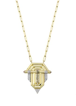 Baguette Kadın Sienna Pırlantalı Altın Rengi Kolye EU Baguette Kadın Sienna Pırlantalı Altın Rengi Kolye EU