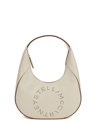 Stella McCartney Kadın Beyaz Logo Delikli Omuz Çantası EU Stella McCartney Kadın Beyaz Logo Delikli Omuz Çantası EU