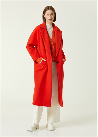 Beymen Club Kadın Mercan Klasik Yün Palto Kırmızı 34 Beymen Club Kadın Mercan Klasik Yün Palto Kırmızı 34
