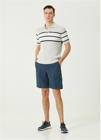 Brunello Cucinelli Erkek Lacivert Keten Bermuda 48 IT Brunello Cucinelli Erkek Lacivert Keten Bermuda 48 IT