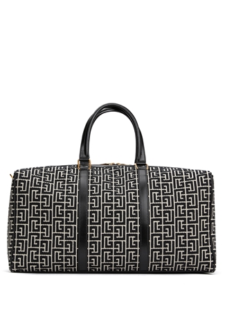 Balmain Kadın Siyah Beyaz Logo Jakarlı Çanta EU Balmain Kadın Siyah Beyaz Logo Jakarlı Çanta EU