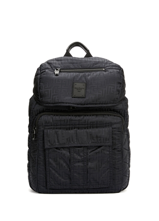 Balmain Erkek Siyah Logo Desenli Sırt Çantası EU Balmain Erkek Siyah Logo Desenli Sırt Çantası EU