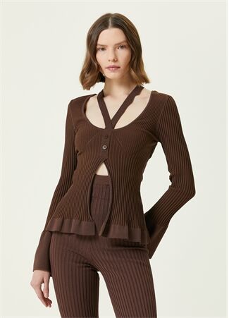 Adamo Kadın Kahverengi Bluz S Eu
