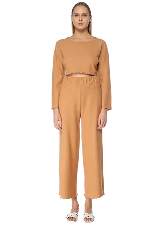 House of Silk Kadın Taba Crop Üstlü Pijama Takımı Turuncu S EU House of Silk Kadın Taba Crop Üstlü Pijama Takımı Turuncu S EU