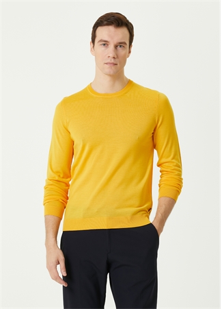 Boss Erkek Slim Fit Sarı Kazak S EU