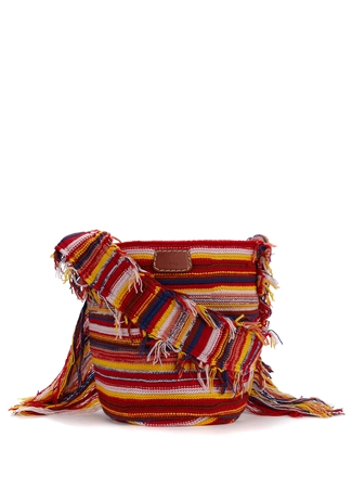 Chloe Kadın Colorblocked Çizgili Kaşmir Omuz Çantası EU Chloe Kadın Colorblocked Çizgili Kaşmir Omuz Çantası EU