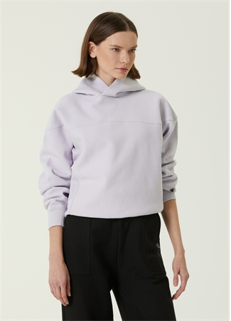 Champion Kadın Lila Kapüşonlu Logolu Sweatshirt Mor S EU Champion Kadın Lila Kapüşonlu Logolu Sweatshirt Mor S EU