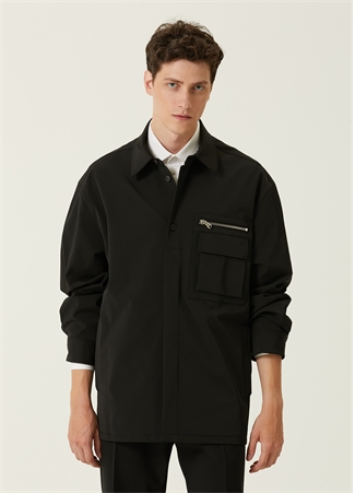 Solid Homme Erkek Siyah Cep Detaylı Gömlek 52 IT Solid Homme Erkek Siyah Cep Detaylı Gömlek 52 IT