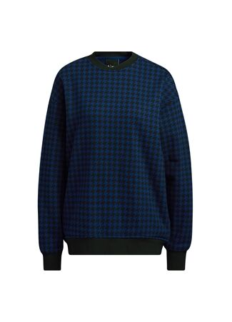 Adidas X Ivy Park Kadın Lacivert Kazayağı Jakarlı Sweatshirt XS EU