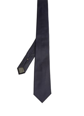 Canali Erkek Lacivert İpek Kravat EU