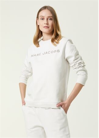 Marc Jacobs (The) Kadın Beyaz Logo Baskılı Sweatshirt S EU Marc Jacobs (The) Kadın Beyaz Logo Baskılı Sweatshirt S EU