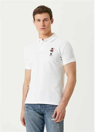 Polo Ralph Lauren Erkek Beyaz Yaka Figür Nakışlı T-shirt L EU Polo Ralph Lauren Erkek Beyaz Yaka Figür Nakışlı T-shirt L EU