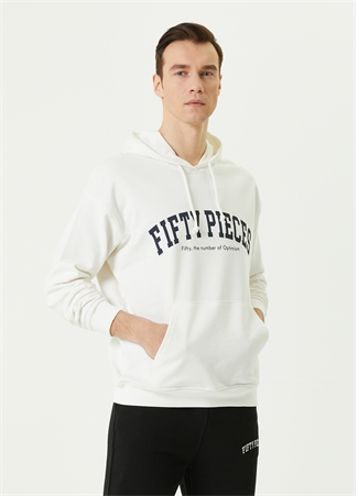 Fifty Pieces Erkek Ekru Kapüşonlu College Sweatshirt Bej S EU Fifty Pieces Erkek Ekru Kapüşonlu College Sweatshirt Bej S EU