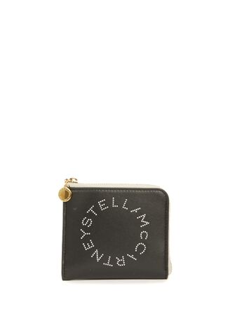 Stella McCartney Kadın Siyah Ekru Logolu Kartlık EU