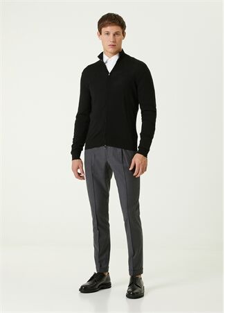 Isaia Erkek Gri Beli Kordonlu Dar Paça Pantolon 48 IT