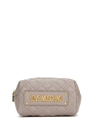 Love Moschino Kadın Gri Kapitoneli Logolu Makyaj Çantası Eu Love Moschino Kadın Gri Kapitoneli Logolu Makyaj Çantası Eu