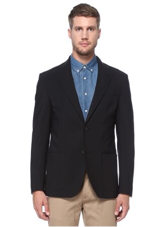 Corneliani Erkek Siyah Kelebek Yaka Ceket 52 IT