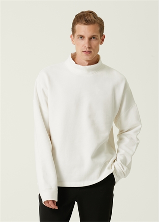 Ambush Erkek Beyaz Balıkçı Yaka Sweatshirt M EU Ambush Erkek Beyaz Balıkçı Yaka Sweatshirt M EU