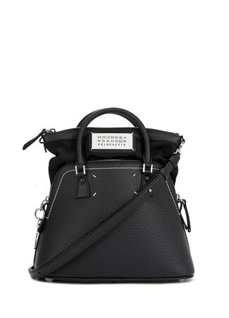 Maison Margiela Kadın Siyah Deri Omuz Çantası EU