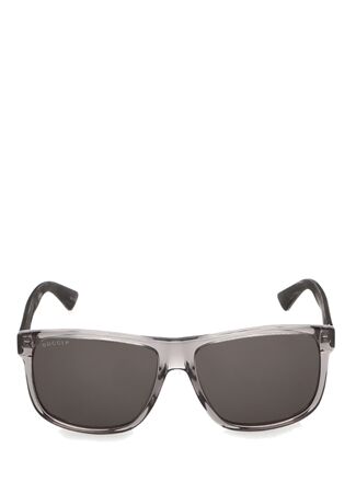 Gucci Erkek Gri Kare Güneş Gözlüğü 58 EU