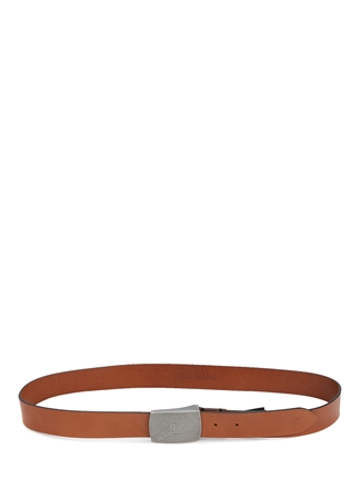 Calvin Klein Erkek Taba Logolu Deri Kemer Kahverengi 95 EU Calvin Klein Erkek Taba Logolu Deri Kemer Kahverengi 95 EU
