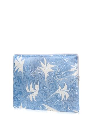 The Grannie Kadın Mukadder No 24 Ebru Desenli Laptop Çantası Mavi EU