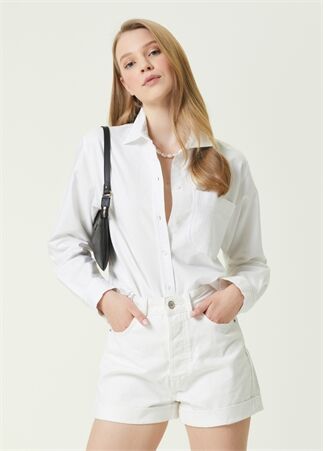 Beymen Club Kadın Beyaz Boyfriend Oxford Gömlek Xs