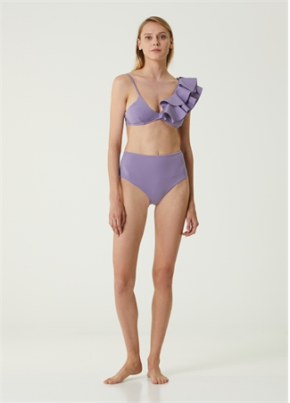 Maygel Coronel Kadın Mor Tek Omuzu Volanlı Bikini Takımı Eu Maygel Coronel Kadın Mor Tek Omuzu Volanlı Bikini Takımı Eu