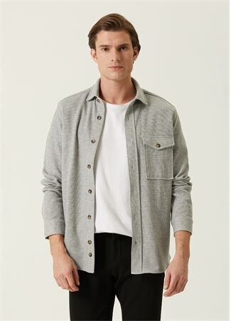 Network Erkek Comfort Fit Gri Gömlek S EU