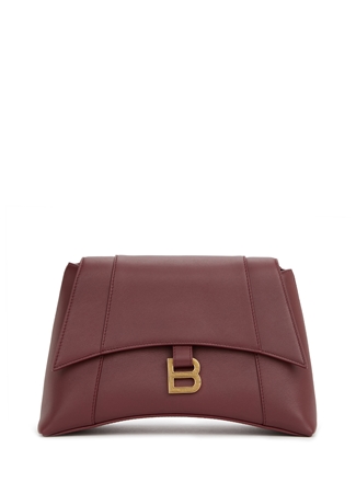 Balenciaga Kadın Downtown Small Bordo Logolu Deri Omuz Çantas EU Balenciaga Kadın Downtown Small Bordo Logolu Deri Omuz Çantas EU