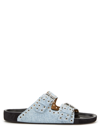Isabel Marant Kadın Mavi Çift Kemerli Terlik 36 FR