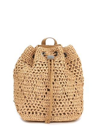 Brunello Cucinelli Kadın Bej Örgü Dokulu Ağzı Büzgülü Sırt Çantası EU Brunello Cucinelli Kadın Bej Örgü Dokulu Ağzı Büzgülü Sırt Çantası EU
