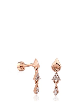 Collection-Pimiento Kadın Pırlantalı Altın Rengi Tek Küpe EU