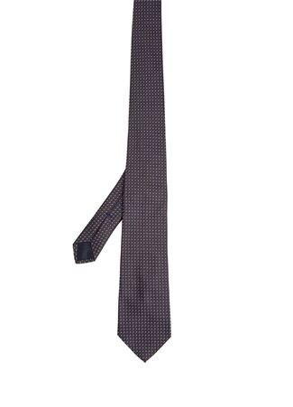 Beymen Collection Erkek Kahverengi Desenli İpek Kravat EU IT