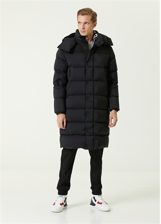 Moncler Erkek Siyah Kapüşonlu Logo Baskılı Puff Palto 5 US Moncler Erkek Siyah Kapüşonlu Logo Baskılı Puff Palto 5 US