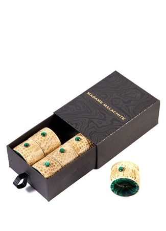Madame Malachite Out of Africa 6li Malahit Taşlı Peçete Yüzüğü Altın Rengi Madame Malachite Out of Africa 6li Malahit Taşlı Peçete Yüzüğü Altın Rengi