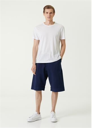 Jil Sander Erkek Lacivert Beli Kordonlu Bermuda S EU Jil Sander Erkek Lacivert Beli Kordonlu Bermuda S EU