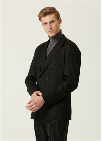 Beymen Collection Erkek Drop 8 Siyah Ultra Soft Kruvaze Ceket 58 IT Beymen Collection Erkek Drop 8 Siyah Ultra Soft Kruvaze Ceket 58 IT