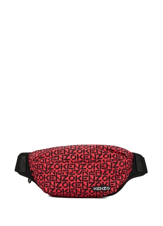 Kenzo Kadın Kırmızı Siyah Logo Desenli Bel Çantası EU Kenzo Kadın Kırmızı Siyah Logo Desenli Bel Çantası EU
