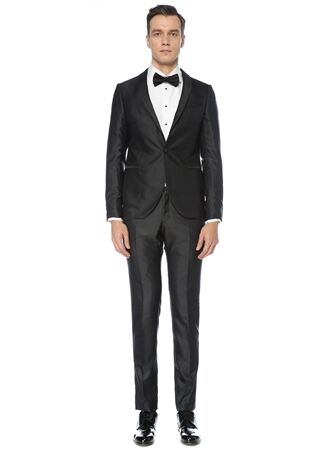 Palzileri Lab Erkek Antrasit Şal Yaka Takım Elbise Gri 48 IT