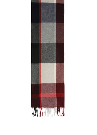 Begg&Co Erkek Bordo Ekose Desenli Yün Atkı EU