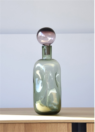 Vpinteriorismo Small Kapak Detaylı Cam Şişe Yeşil