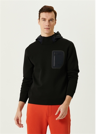 Emporio Armani Erkek Siyah Kapüşonlu Garnili Sweatshirt L EU Emporio Armani Erkek Siyah Kapüşonlu Garnili Sweatshirt L EU