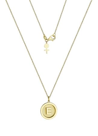 Her Story Kadın Harf Detaylı Altın Rengi Kolye EU