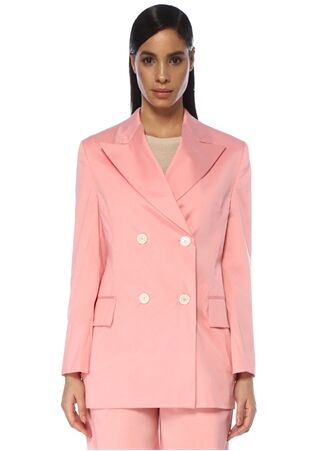 Bernadette Kadın Pembe Kırlangıç Yaka Kruvaze İpek Ceket 34 IT Bernadette Kadın Pembe Kırlangıç Yaka Kruvaze İpek Ceket 34 IT