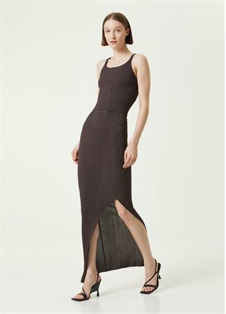 Aya Muse Kadın Koyu Kahverengi Simli Maksi Etek Xs Eu Aya Muse Kadın Koyu Kahverengi Simli Maksi Etek Xs Eu