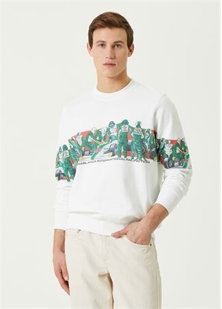 Casablanca Erkek SWEATSHIRT Beyaz L EU