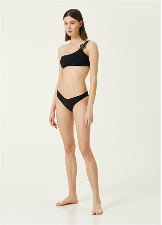 Zimmermann Kadın Siyah Tek Omuzlu Zincir Detaylı Bikini Takımı 0 Us