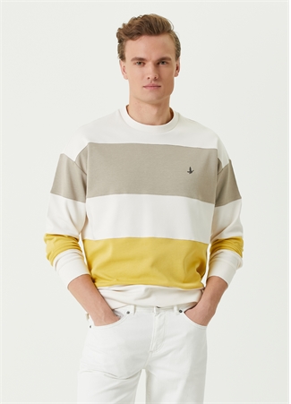 Beymen Club Erkek Sarı Colorblocked Logolu Sweatshirt Xs Beymen Club Erkek Sarı Colorblocked Logolu Sweatshirt Xs